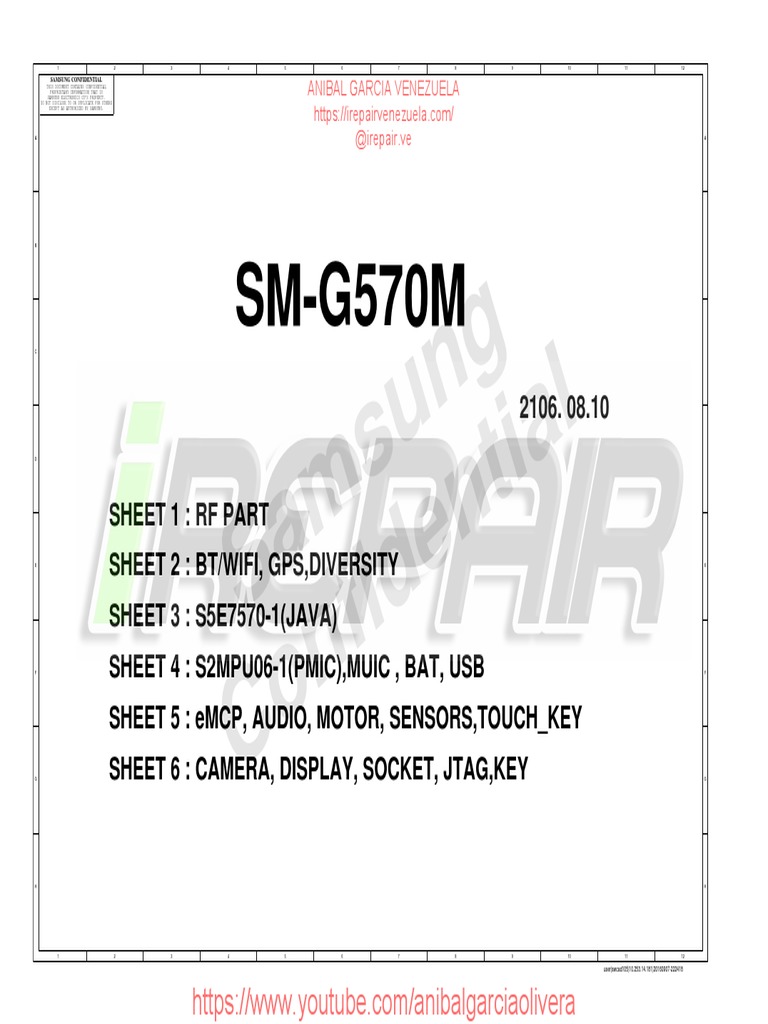 SM-G570M Esquematico Completo Anibal Garcia Irepair | PDF | Equipment ...