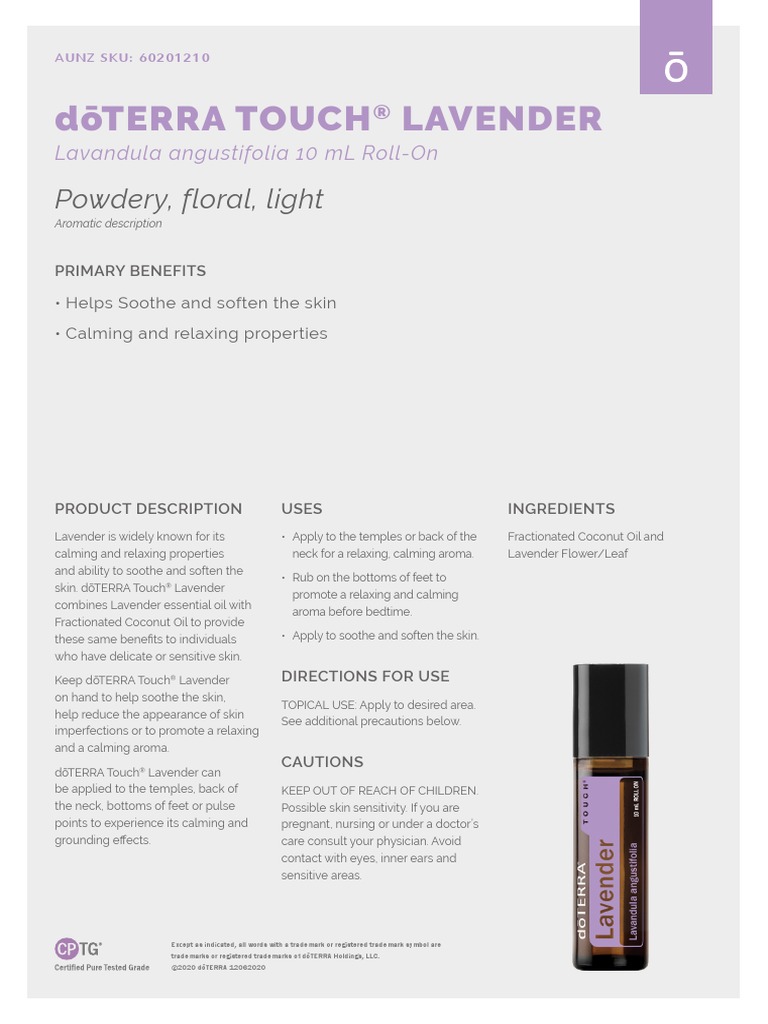 Lavender Touch Oil | PDF