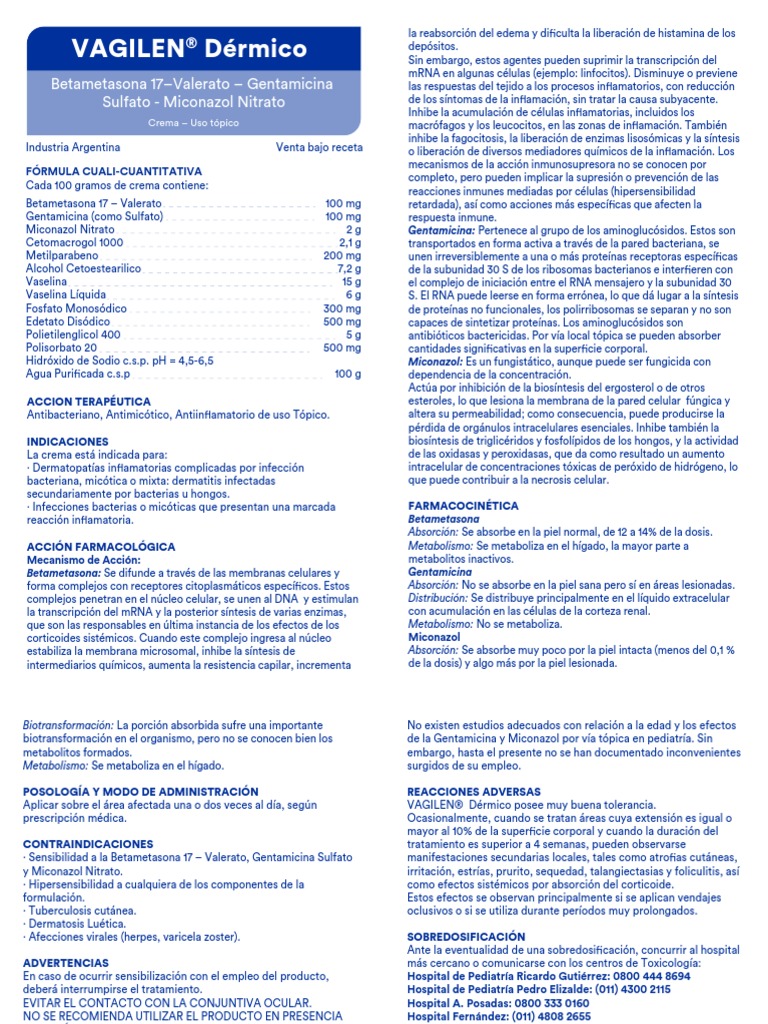 Vagilen Dermico | PDF | Inflamación | Las bacterias