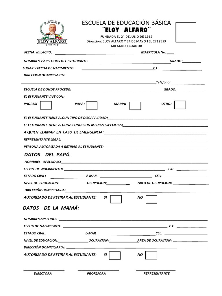 Ficha Estudiantes | PDF