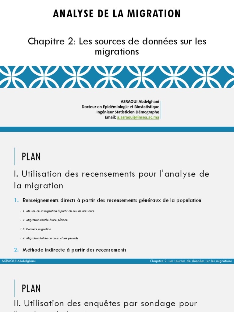 Sources de données sur la migration | PDF | Migration humaine ...