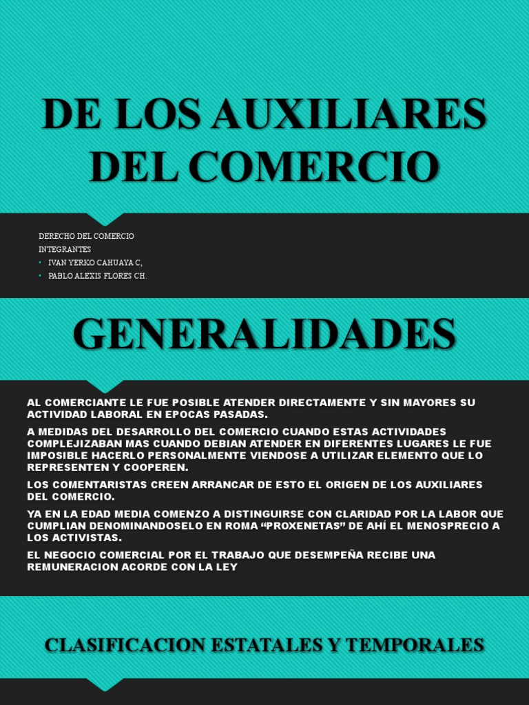De Los Auxiliares Del Comercio | PDF | Comercio