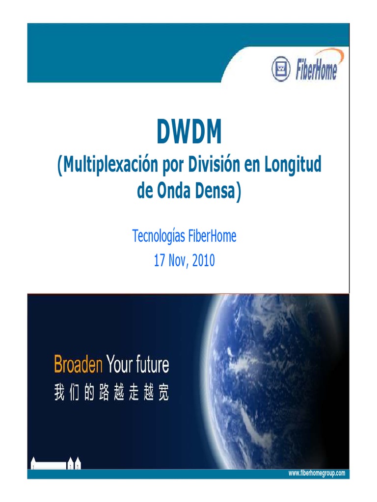 DWDM (Multiplexación Por División en Longitud de Onda Densa) | PDF | Multiplexación por División ...