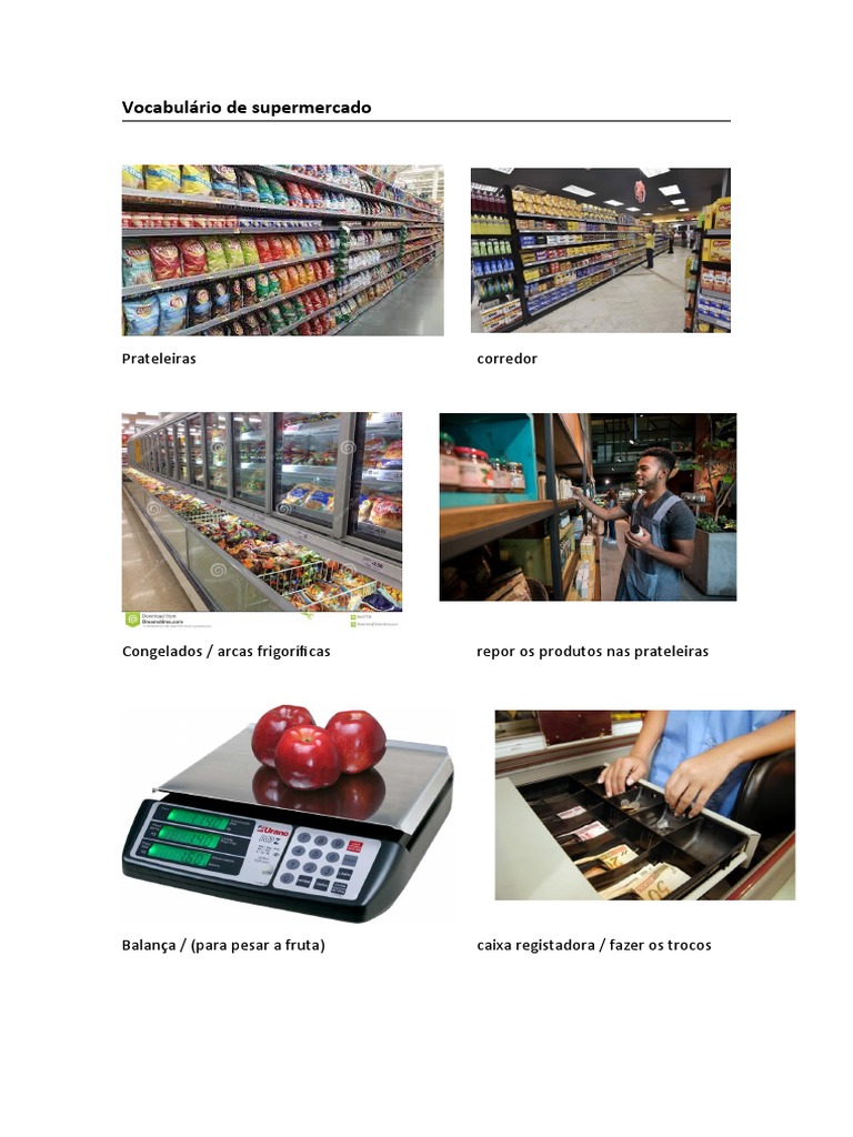 Vocabulário de Supermercado | PDF