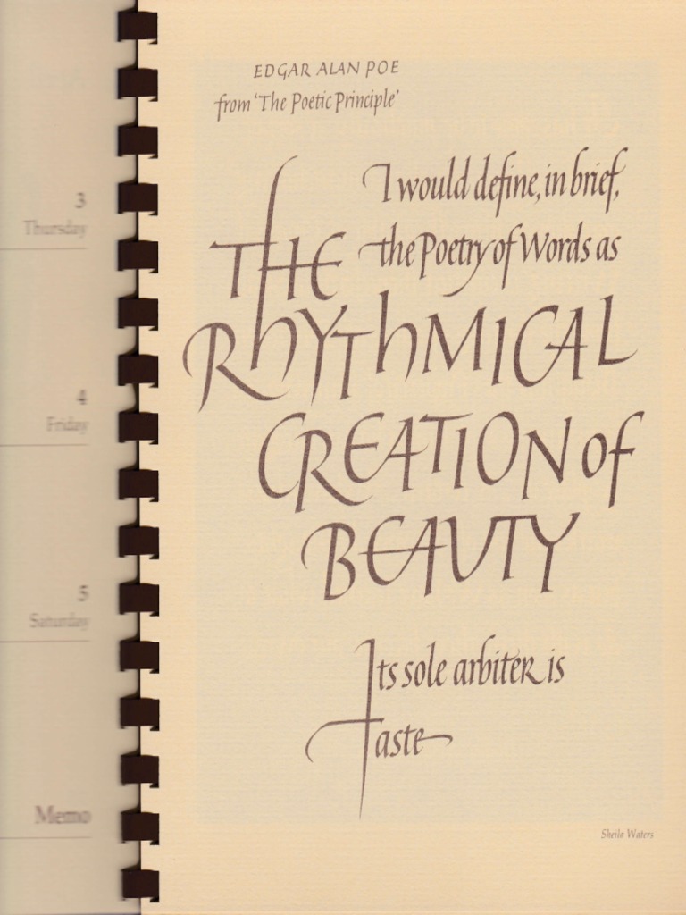 Society of Scribes 1978 Calligraphers Engagement Calendar | PDF