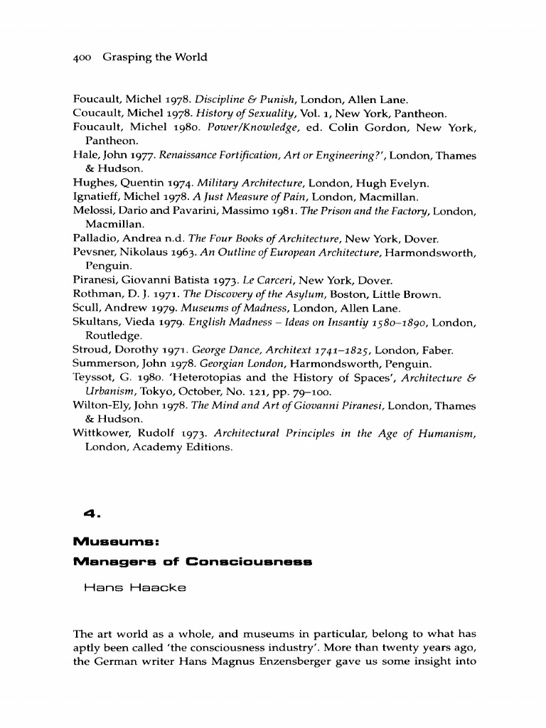 2.hans Haacke - Museums, Managers of Consciousness | PDF | Museum ...