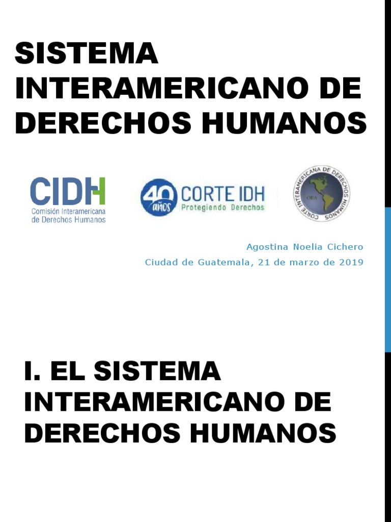 SIDH ComisiónCorteIDH (AgostinaCichero) 21marzo | PDF | Convenio europeo de derechos humanos ...