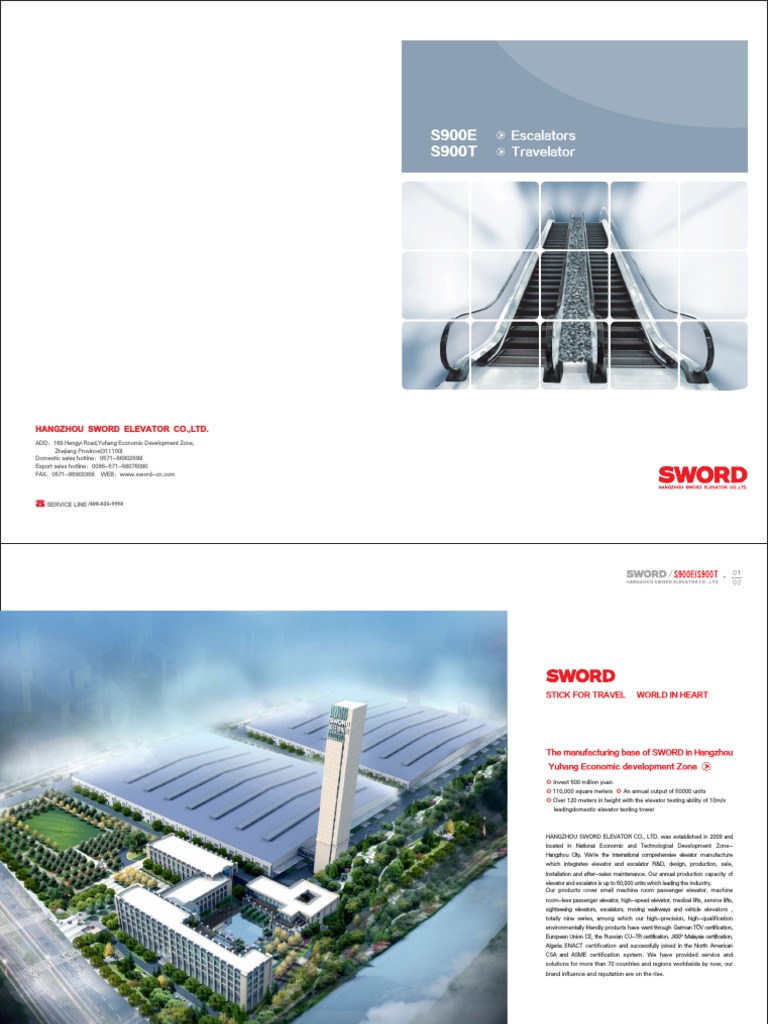 SWORD Escalator Travolater S900E S900T Giantliftslimited | PDF ...