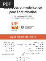 TD3 - La Méthode Simplexe | PDF | Algorithmes | Mathématiques appliqués