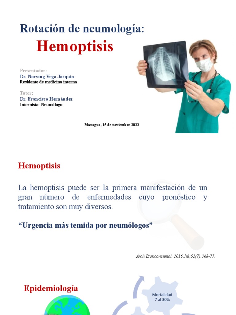 Clasificación y manejo de hemoptisis | PDF | Pulmón | Medicina CLINICA