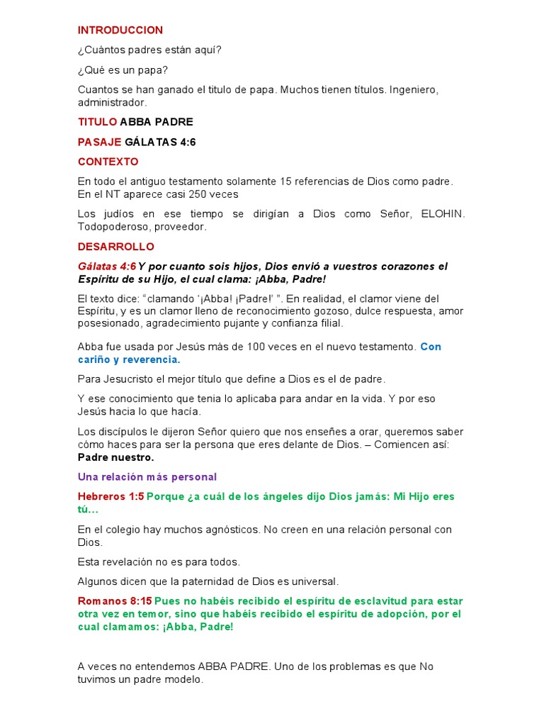 Abba Padre | PDF | Contenido bíblico