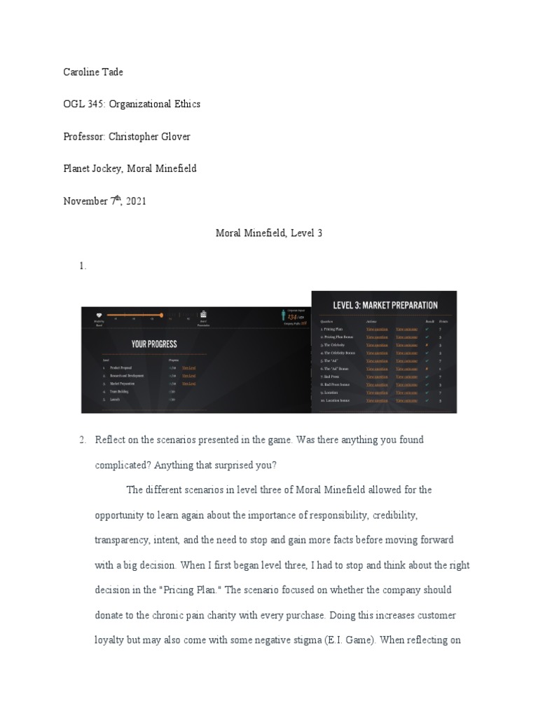 Moral Minefield Level 3 | PDF | Credibility | Virtue Ethics