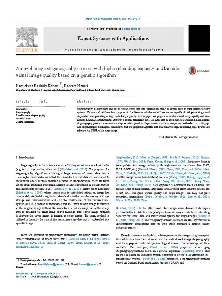 A Novel Image Steganography Scheme With High Embedding Capacity Andtunable Visual Image Quality ...