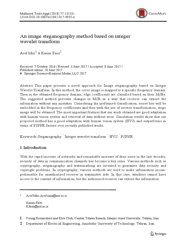 An Image Steganography Method Pdf Computer Science Computer Engineering