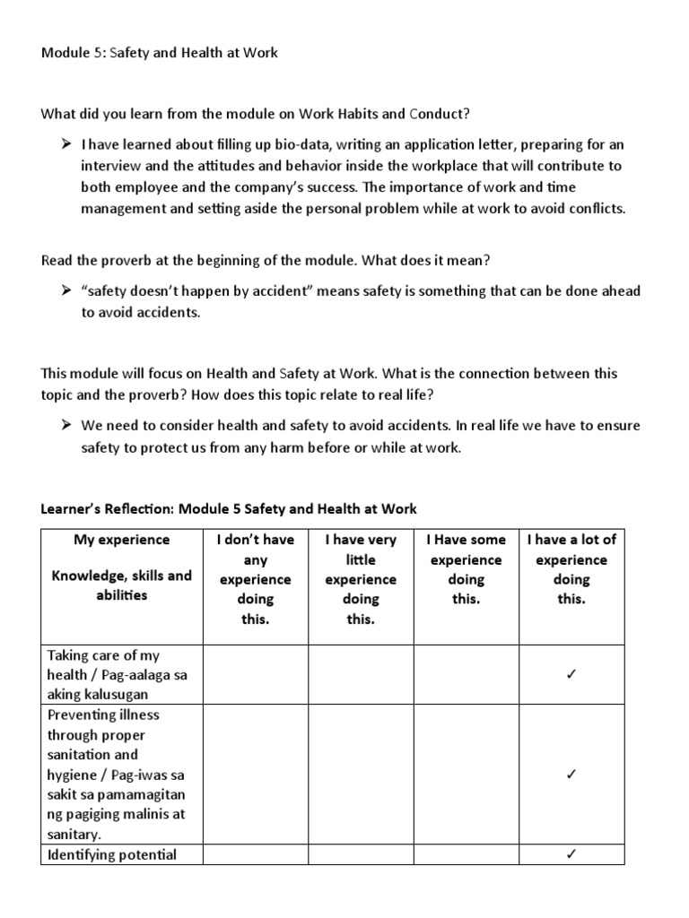 Module 5 | PDF | Hygiene | Occupational Safety And Health