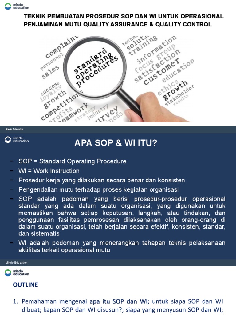Materi-Oc Qaqc-Sop & Wi | PDF