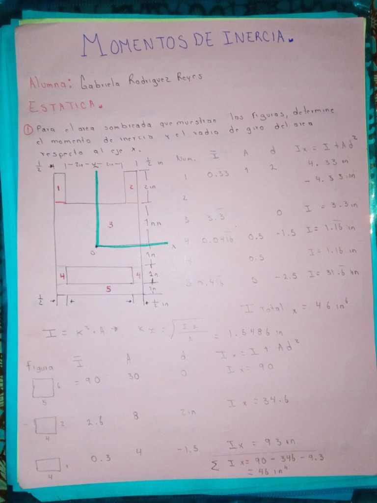 Ejercicios de Momento de Inercia - . | PDF
