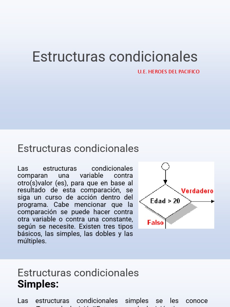 Condicional | PDF | Algoritmos | Algoritmos y Estructuras de Datos