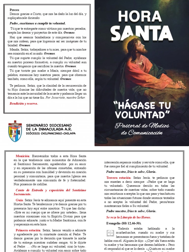 Hora Santa | PDF | eucaristía | orador del Señor