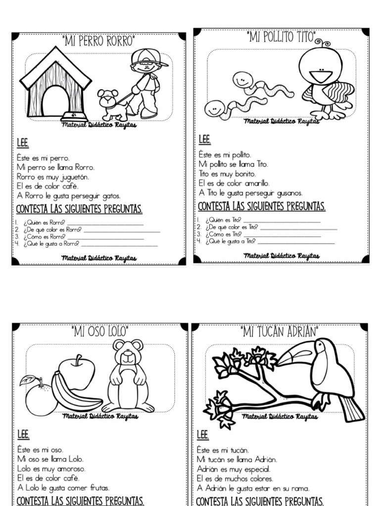 Lecturas Cortas sobre Mascotas | PDF