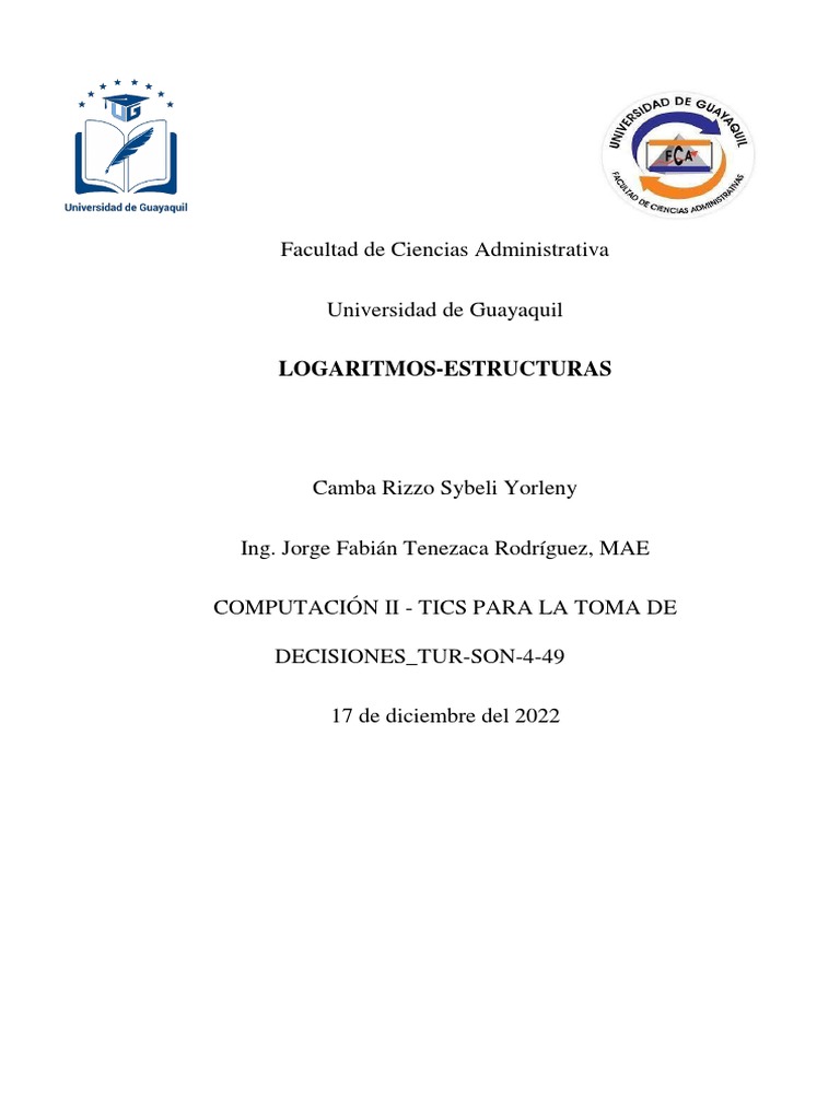 Logaritmo Estructura Pdf
