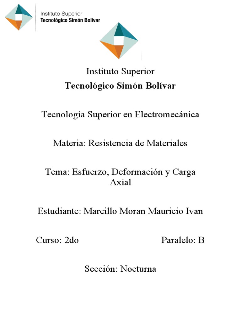 Esfuerzo y Deformación en Carga Axial | PDF | Deformación (ingeniería ...