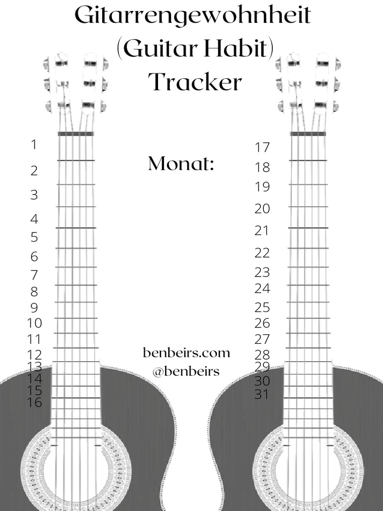 Guitar Habit Tracker v1 | PDF
