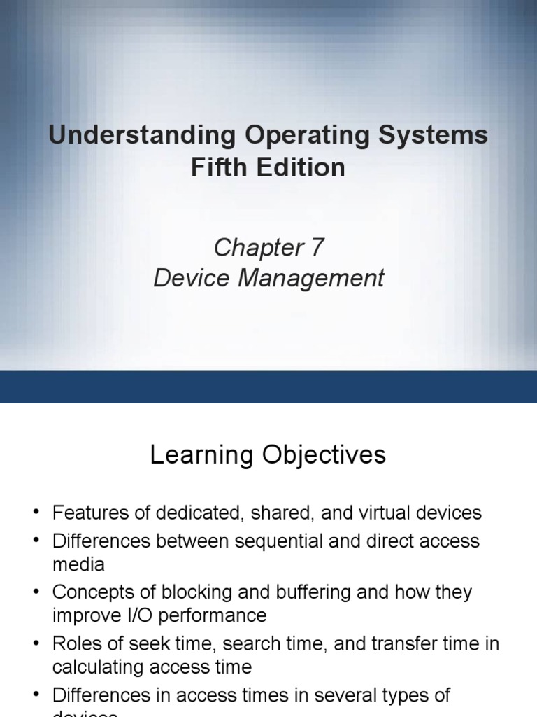 Ch-7 Device Management | PDF | Computer Data Storage | Compact Disc
