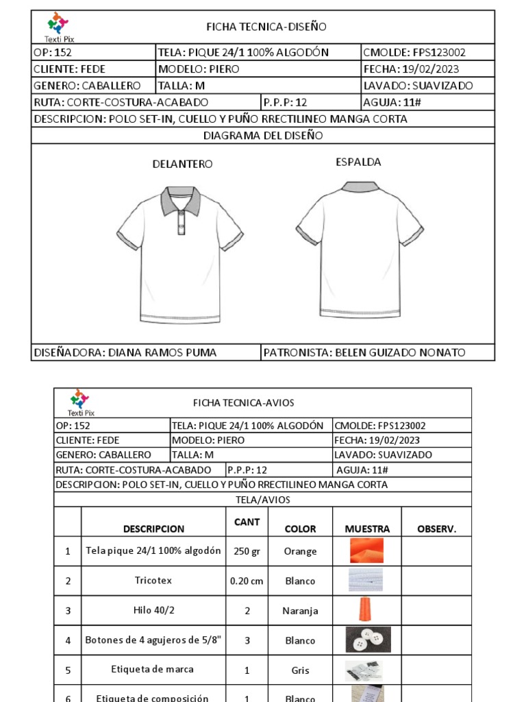 Fichas Tecnicas | PDF | Ropa | Textiles