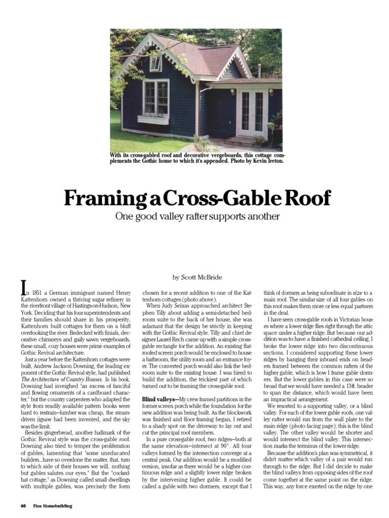 Framing a Cross-Gable Roof Addition | PDF | Building Engineering ...
