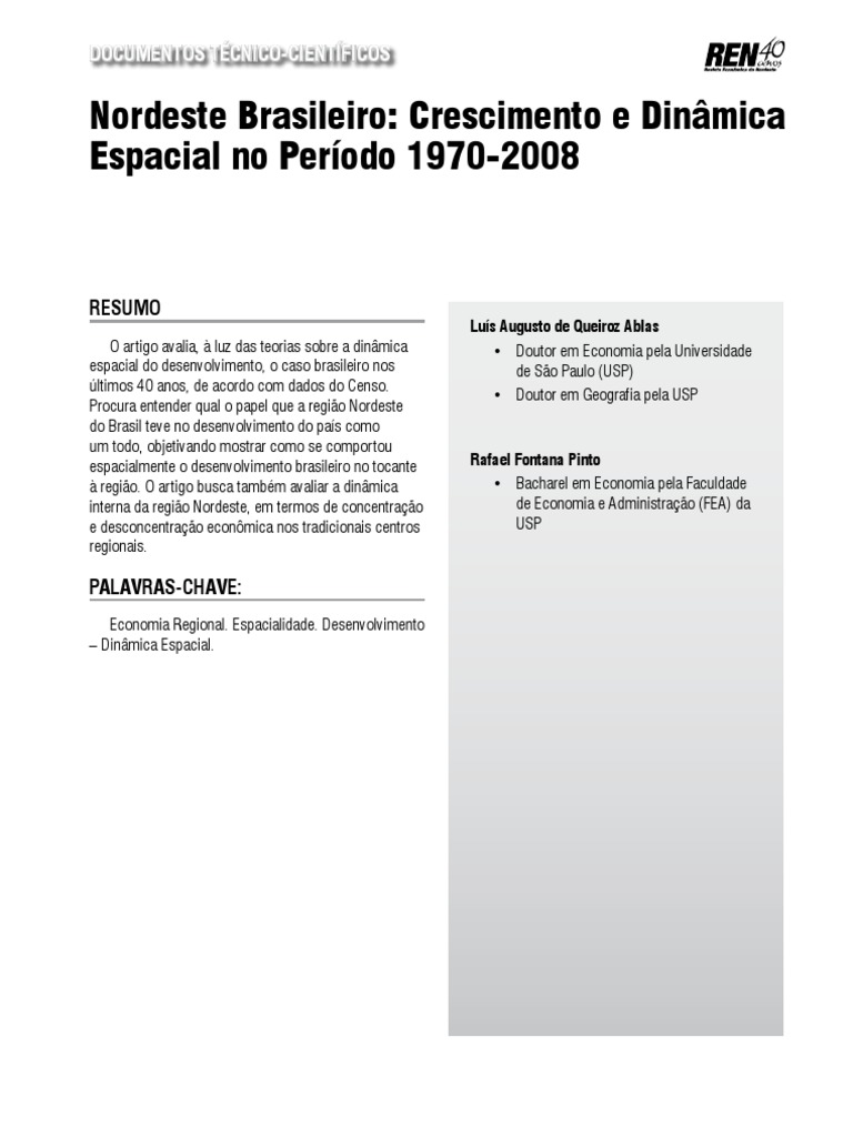 Nordeste Brasileiro - Desenvolvimento Espacial | PDF