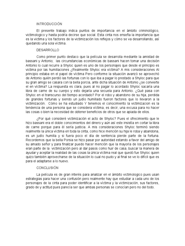 Analisis MDV | PDF | Victimologia