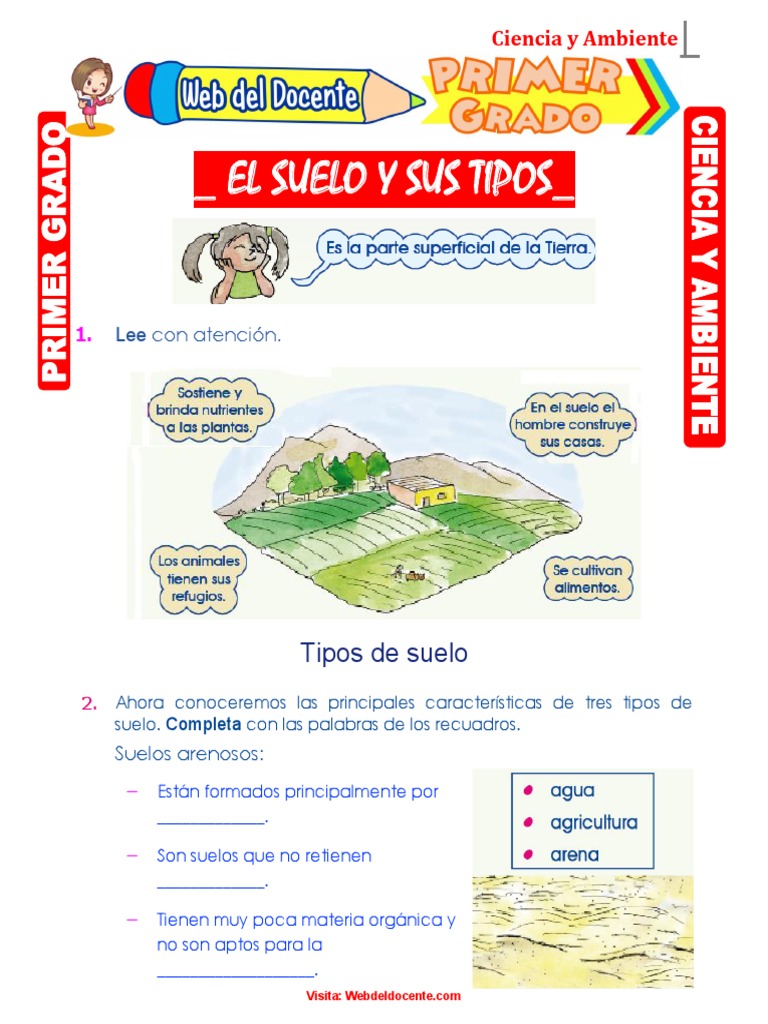 Hojas De Trabajo Sobre Rocas Y Suelo Para Primer Grado