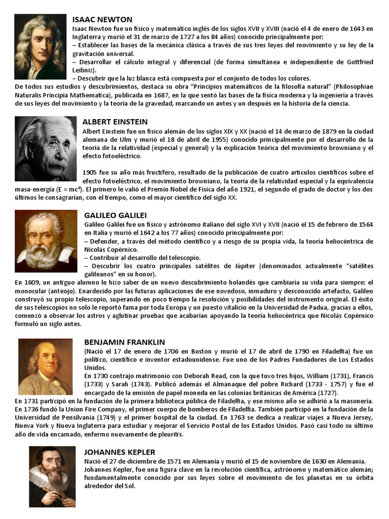 Isaac Newton El Padre De La Física Moderna Pdf Física Albert Einstein