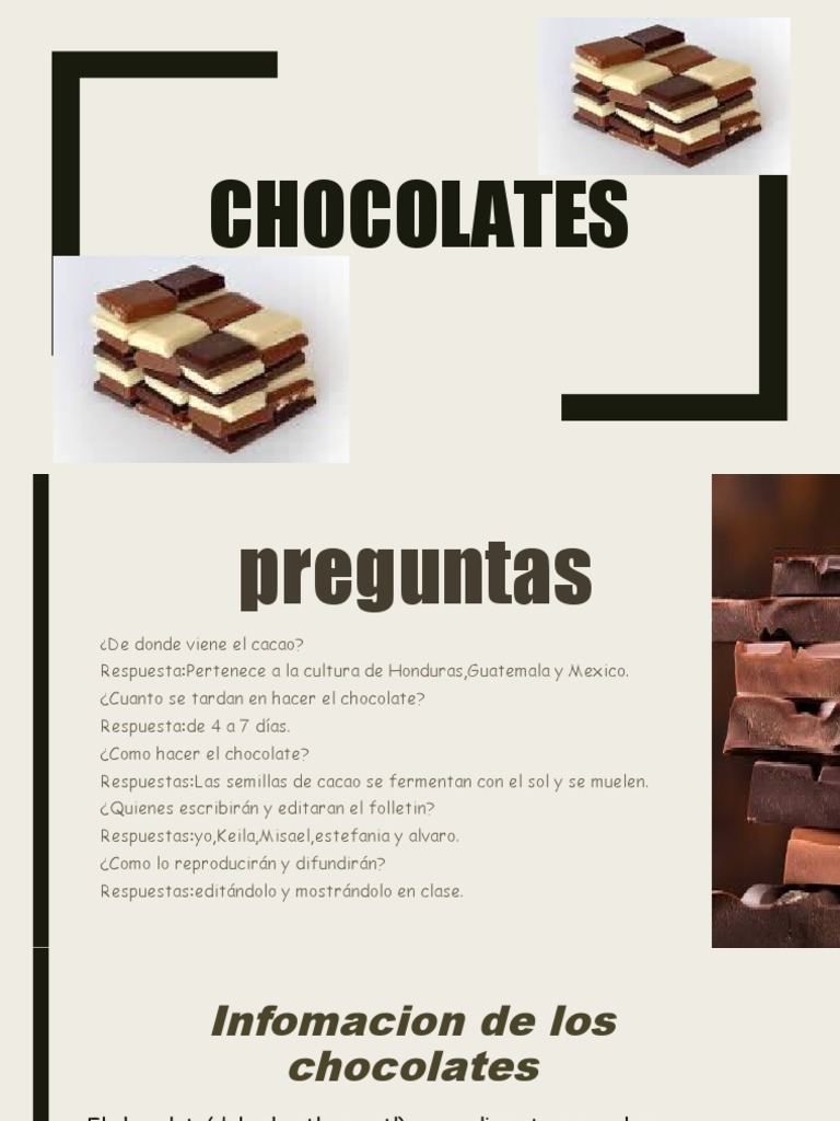 Chocolates Pdf