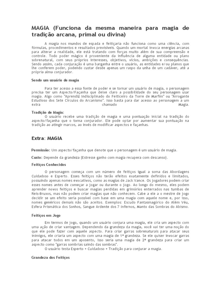 Magia Fate Pdf Mágico Fantasia