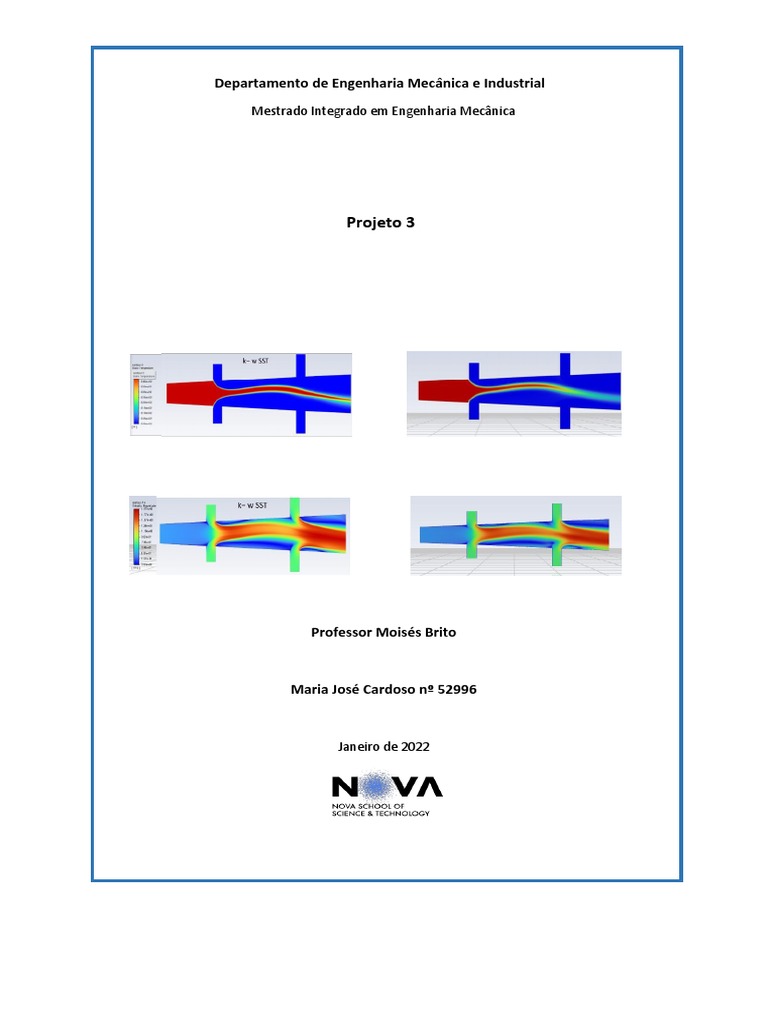 Modelo Tridimensional (3D) Baseado Nas Equações de RANS e Análise em ...
