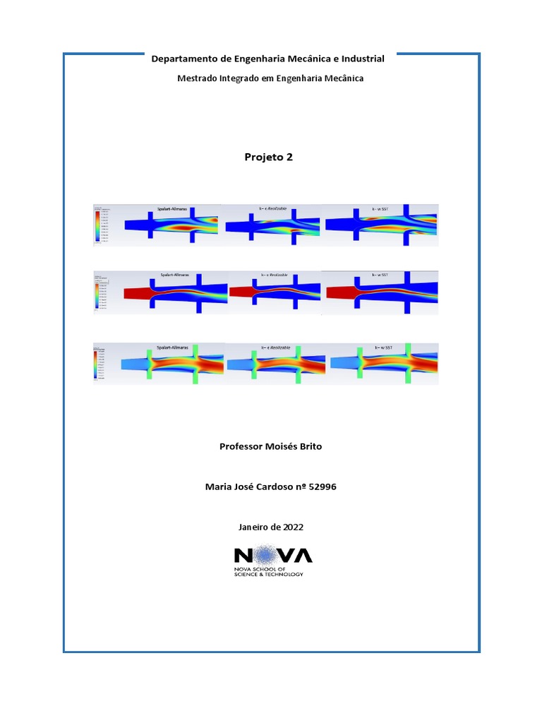 Modelo 2D Baseado Nas Equações de RANS e Análise em Ansys-Fluent | PDF ...