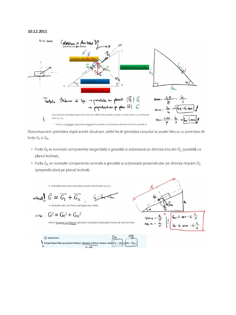 Exercitii Fizica, Plan Inclinat | PDF