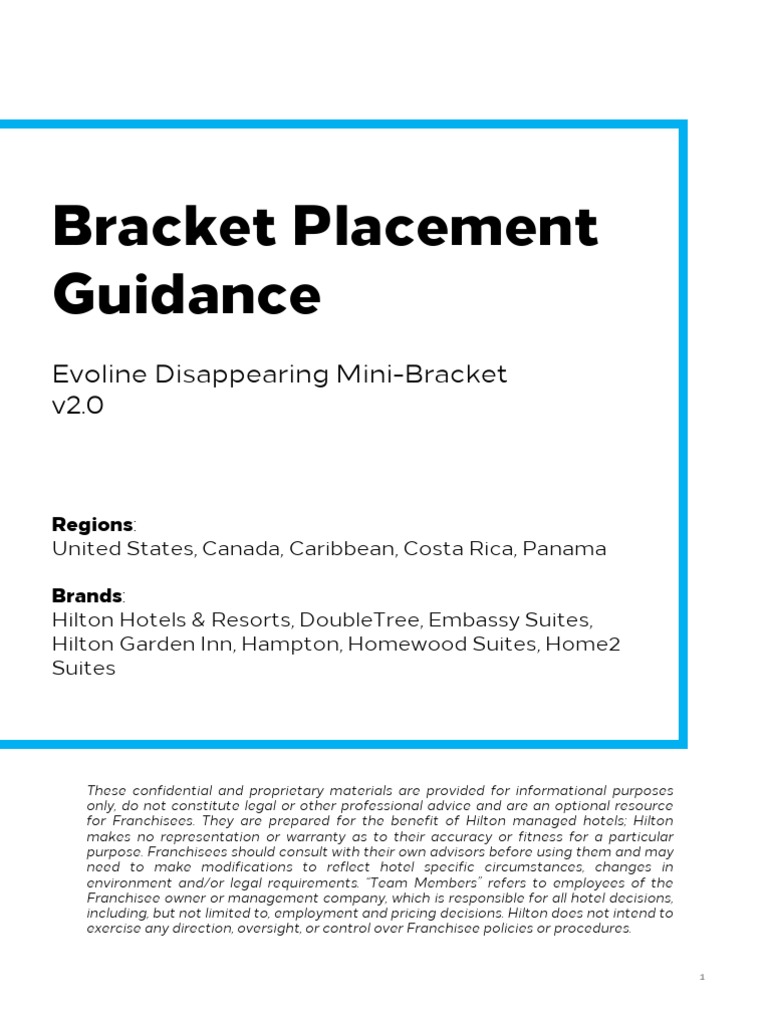 Evoline Mini-Bracket Placement Guide | PDF | Shower | Hotel