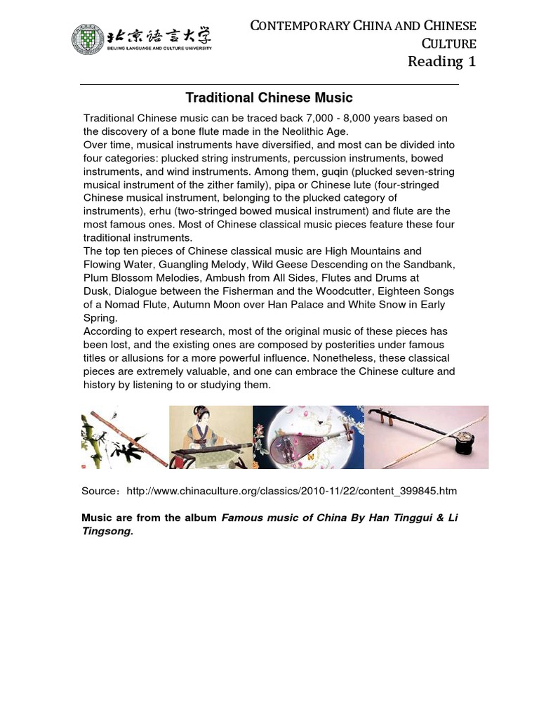 Traditional Chinese Music | PDF