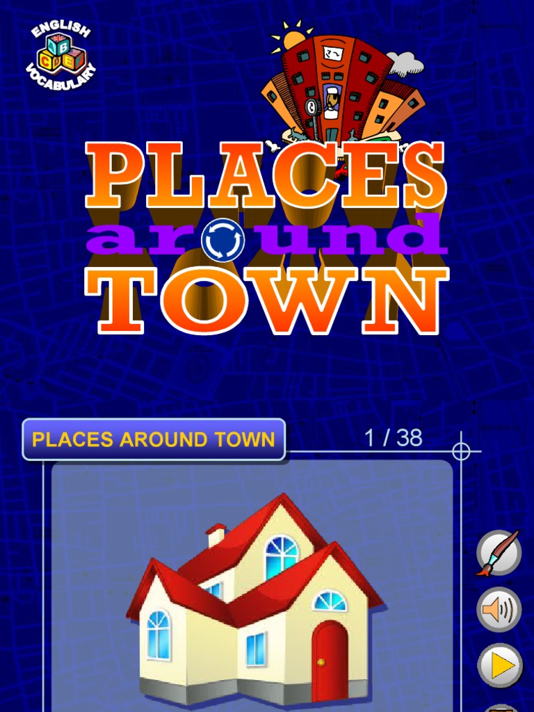 Places Around Town PPT Flashcards Fun Hala | PDF