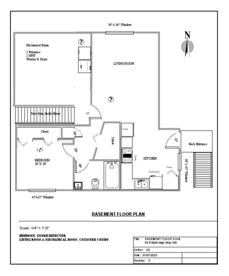 34x45 Basement Floor Plan Layout | PDF