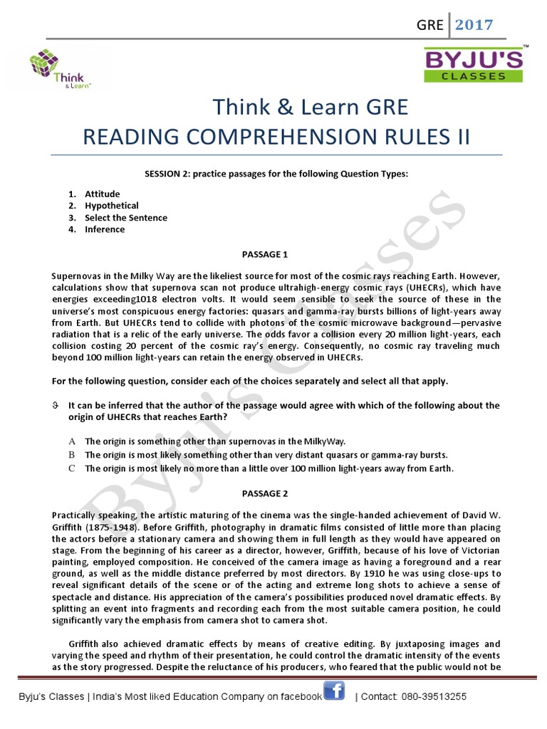 RC Rules 2 Practice Passages | PDF | Star Formation | Supernova