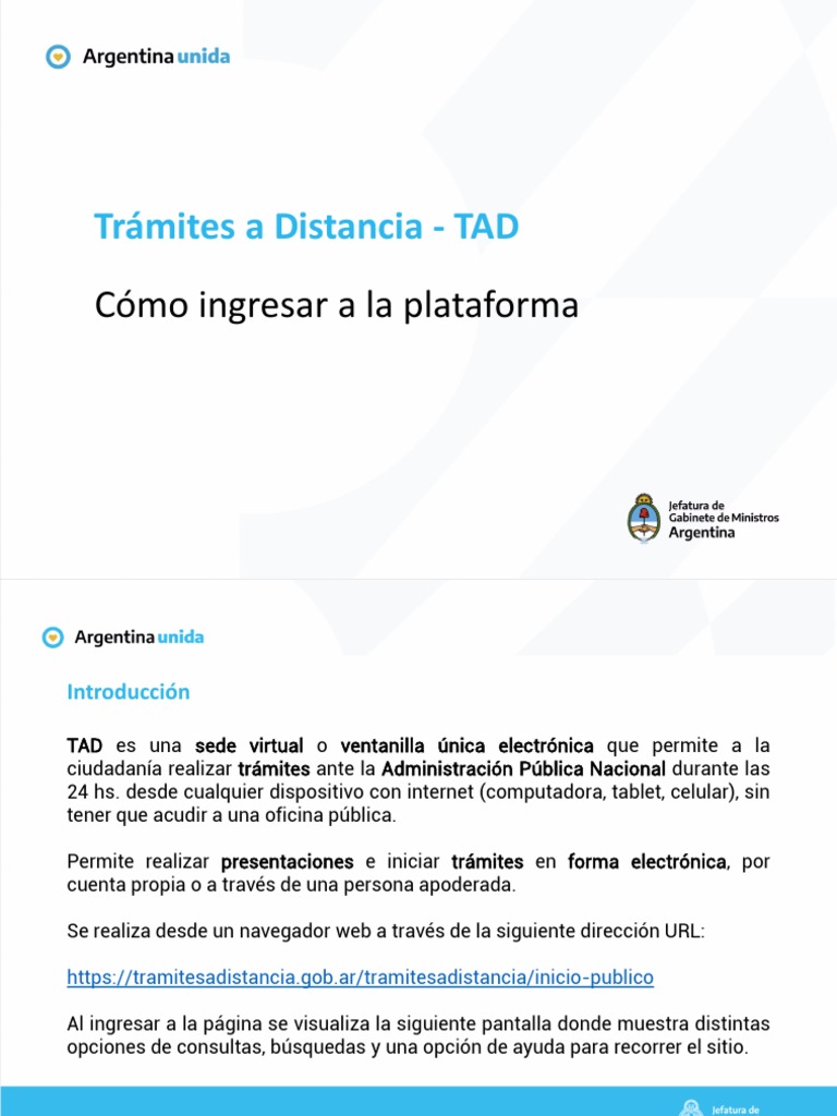 Guía de Acceso a Trámites TAD | PDF | Software | Red mundial