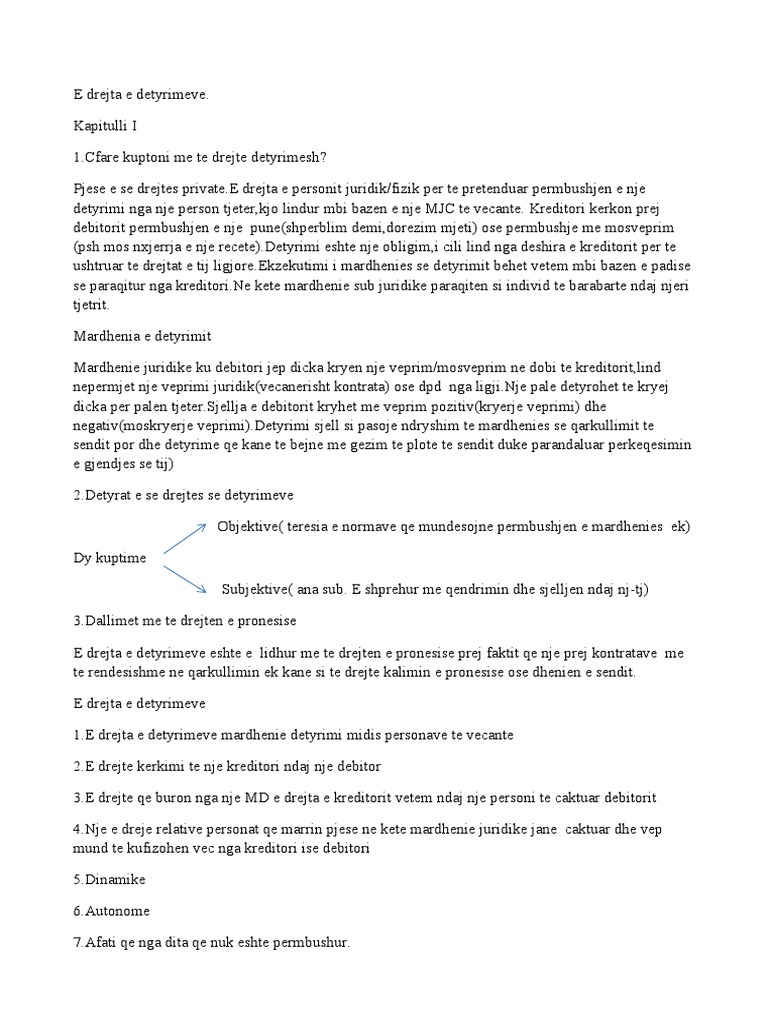 E Drejta e Detyrimeve 1 | PDF