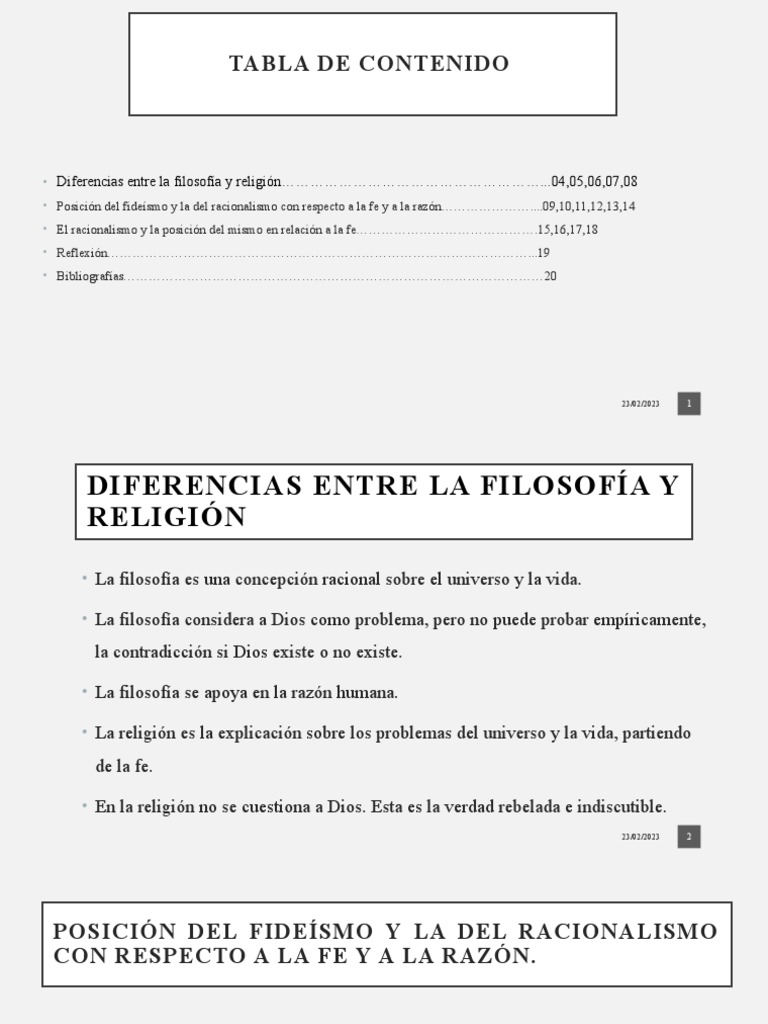 Filosofía vs Religión: Fe y Razón | PDF | Racionalismo | Fe