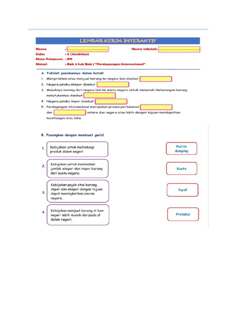 LKPD Ips Kelas 9 - Pertemuan 1 - Semester Genap | PDF