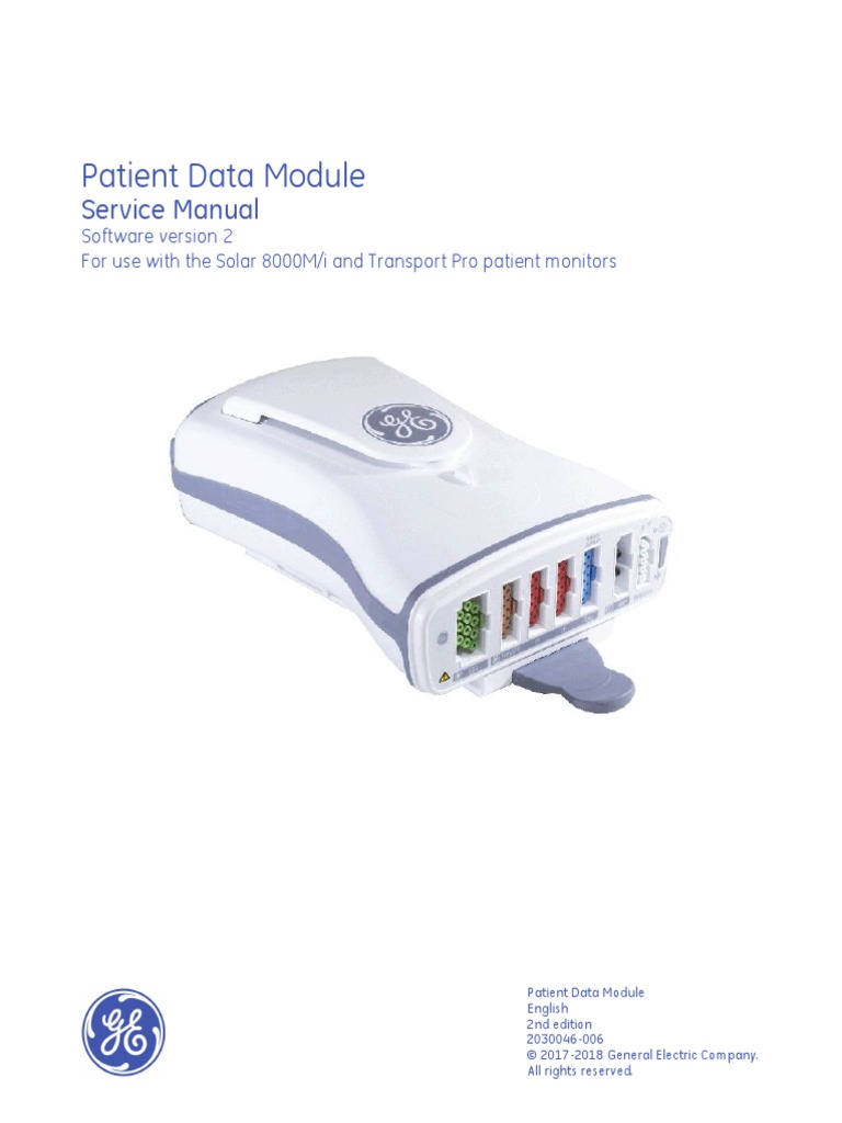Patient Data Module: Service Manual | PDF | Rechargeable Battery ...