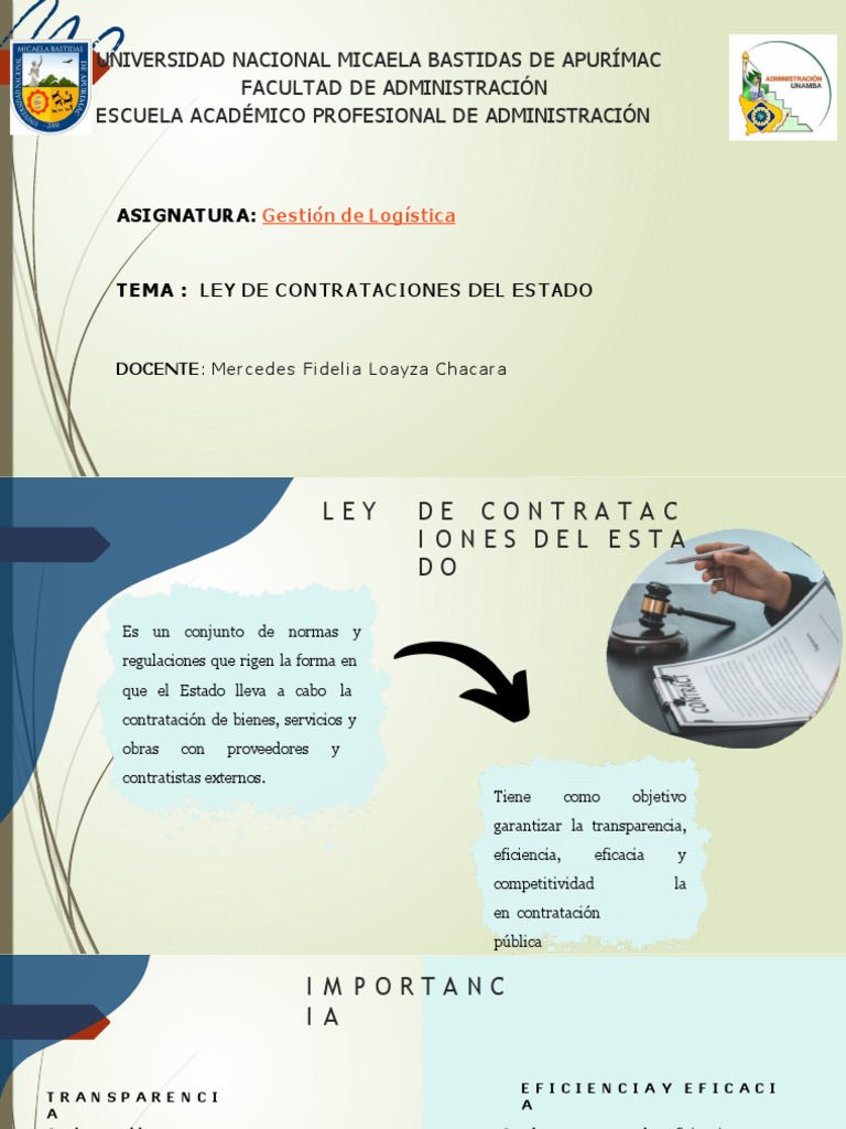 Separata #1 Ley de Contrataciones Del Estado | PDF | Estado (política) | Gobierno